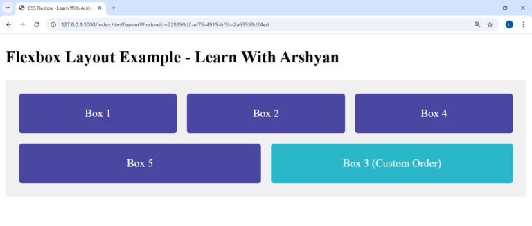 CSS FlexBox - Learn With Arshyan