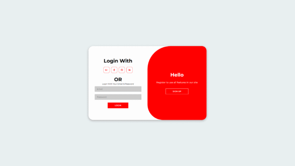 Create an Animated Login & Signup Form with Sliding Panels - Learn With ...